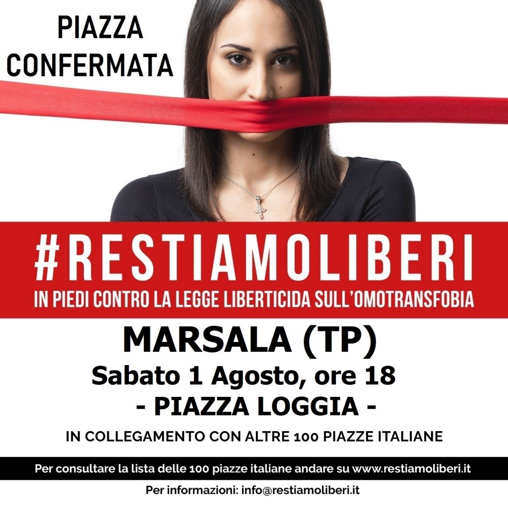 Sabato 1 agosto, ore 18:00 – #RESTIAMOLIBERI in piedi contro la legge ...